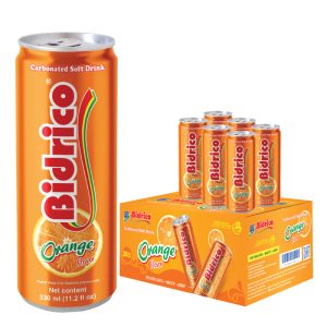 Bidrico Carbonated Soft Drink Cola Flavor 330ml Can - Bidrico