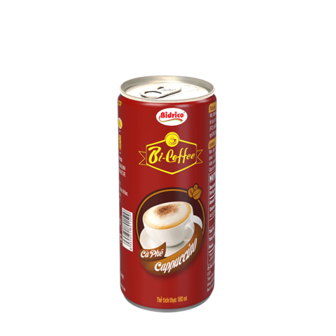Cà phê Cappuccino Bi-coffee lon 180ml - Bidrico
